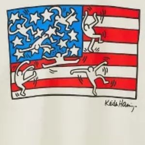 keith haring | Tops | Artist Keith Haring American Flag Artwork Tshirt ...